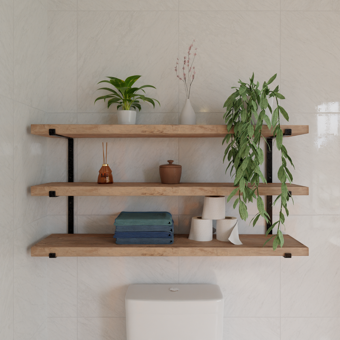 Triple Shelf Bracket 1” wide Steel – mkdesign